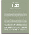 Tess | Name Art Print – Name Stories