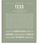 Tess | Name Art Print – Name Stories