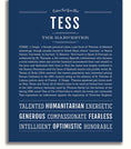 Tess | Name Art Print – Name Stories