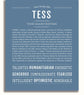 Tess Personalized Name Meaning Art Prints – Name Stories