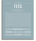 Tess | Name Art Print – Name Stories