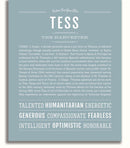 Tess | Name Art Print – Name Stories