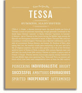Tessa | Name Art Print – Name Stories