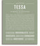 Tessa Personalized Name Meaning Art Prints – Name Stories