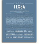 Tessa | Name Art Print – Name Stories