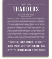 Thaddeus | Name Art Print – Name Stories