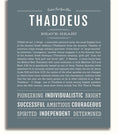 Thaddeus | Name Art Print – Name Stories