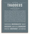 Thaddeus Personalized Name Meaning Art Prints – Name Stories