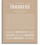 Thaddeus | Name Art Print – Name Stories