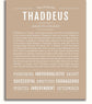 Thaddeus | Name Art Print – Name Stories