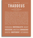 Thaddeus | Name Art Print – Name Stories