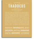 Thaddeus | Name Art Print – Name Stories