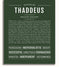 Thaddeus Personalized Name Meaning Art Prints – Name Stories
