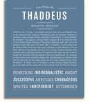 Thaddeus | Name Art Print – Name Stories