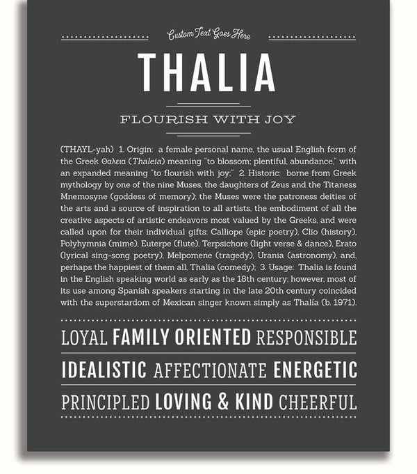 Thalia | Name Art Print – Name Stories