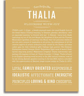 Thalia | Name Art Print – Name Stories