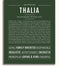 Thalia Personalized Name Meaning Art Prints – Name Stories