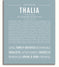 Thalia Personalized Name Meaning Art Prints – Name Stories