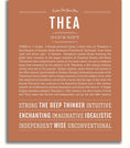 Thea | Name Art Print – Name Stories