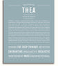 Thea Personalized Name Meaning Art Prints – Name Stories