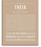 Theia Personalized Name Meaning Art Prints – Name Stories