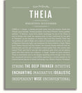 Theia | Name Art Print – Name Stories