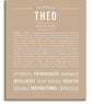 Theo Personalized Name Meaning Art Prints – Name Stories