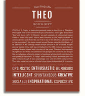 Theo | Name Art Print – Name Stories