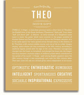 Theo | Name Art Print – Name Stories