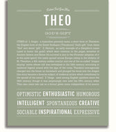Theo | Name Art Print – Name Stories