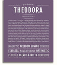 Theodora Personalized Name Meaning Art Prints – Name Stories