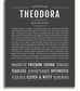 Theodora Personalized Name Meaning Art Prints – Name Stories