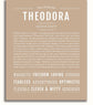 Theodora Personalized Name Meaning Art Prints – Name Stories