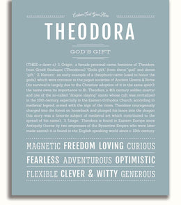 Theodora | Name Art Print – Name Stories