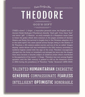 Theodore | Name Art Print – Name Stories