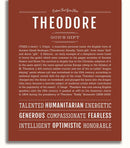 Theodore | Name Art Print – Name Stories