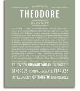 Theodore | Name Art Print – Name Stories