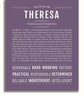 Theresa Personalized Name Meaning Art Prints – Name Stories