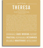 Theresa Personalized Name Meaning Art Prints – Name Stories