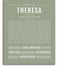 Theresa Personalized Name Meaning Art Prints – Name Stories