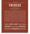 Therese Personalized Name Meaning Art Prints – Name Stories
