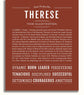 Therese | Name Art Print – Name Stories