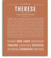 Therese Personalized Name Meaning Art Prints – Name Stories