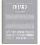 Thiago Personalized Name Meaning Art Prints – Name Stories