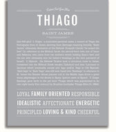 Thiago | Name Art Print – Name Stories