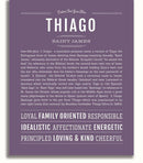 Thiago | Name Art Print – Name Stories
