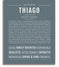 Thiago Personalized Name Meaning Art Prints – Name Stories