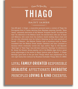 Thiago | Name Art Print – Name Stories