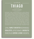 Thiago | Name Art Print – Name Stories