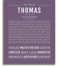 Thomas Personalized Name Meaning Art Prints – Name Stories